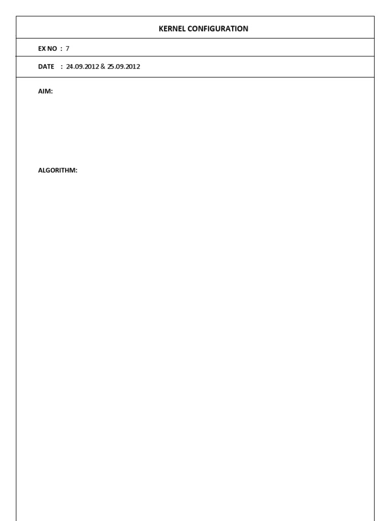 Kernel Configuration | PDF | Operating System Technology | Unix Variants