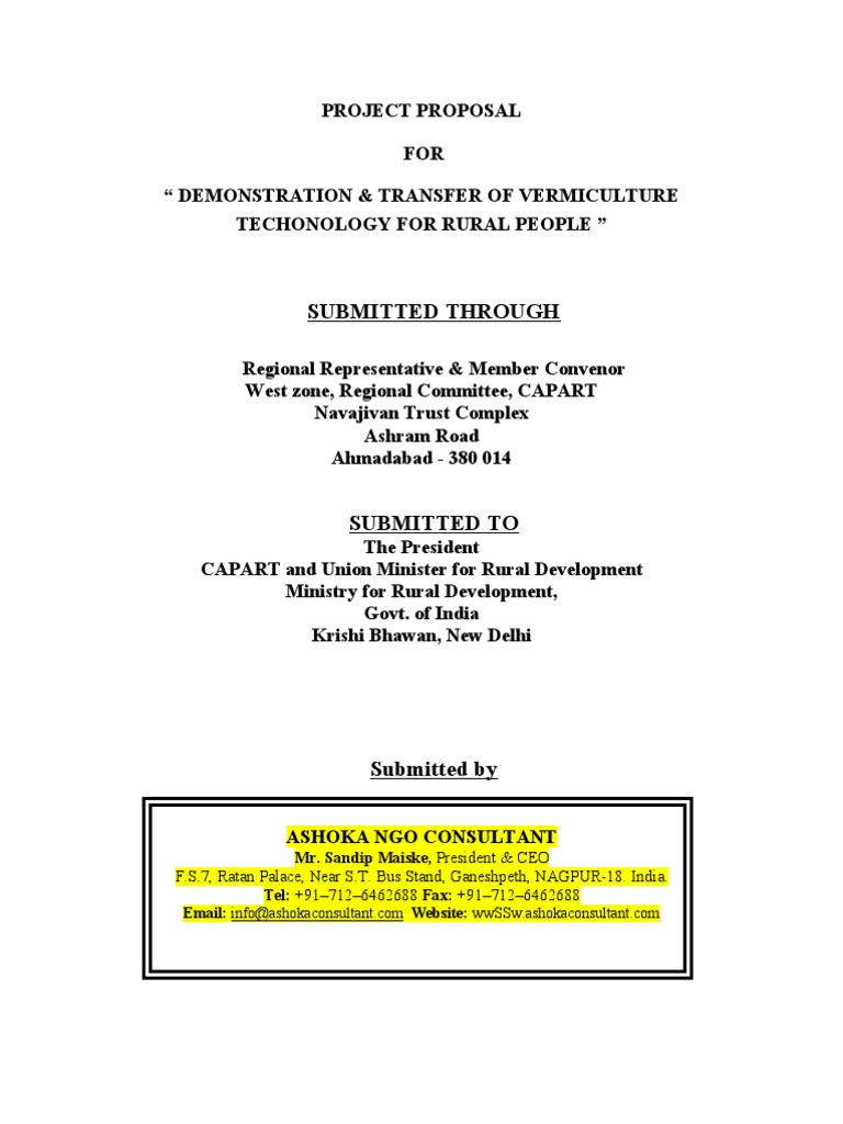 Demonstration & Tranfer of Vermiculture Technology Project | PDF ...