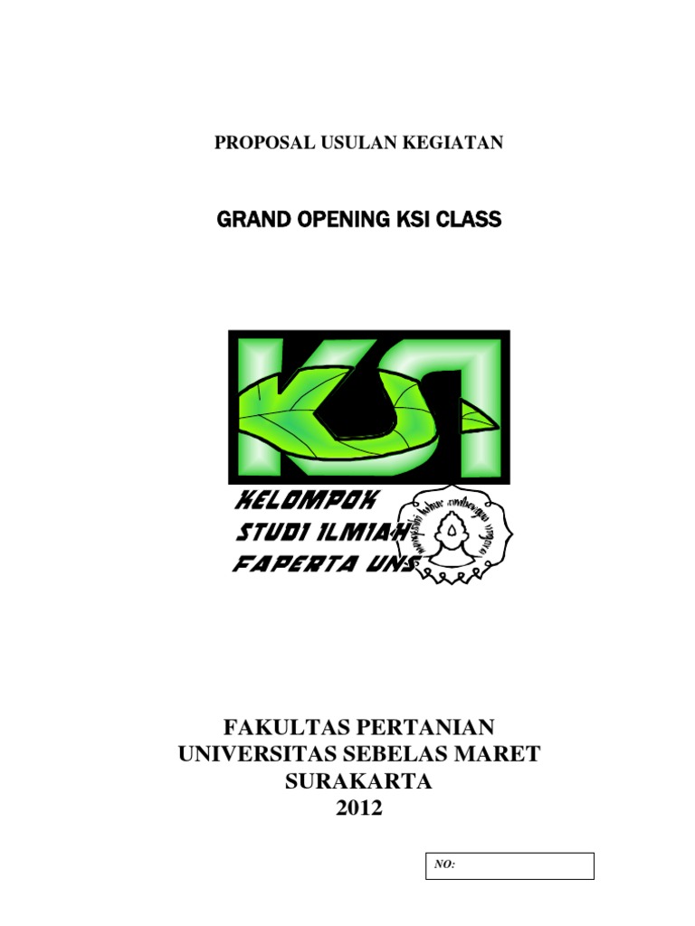 PROPOSAL Grand Opening KSI Class | PDF