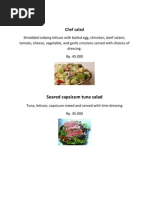 4 & 5 Course Western Set Dinner Menu | PDF | Sauce | Desserts