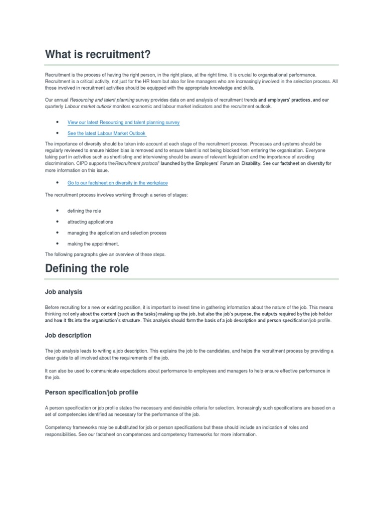 What Is Recruitment | PDF | Recruitment | Competence (Human Resources)