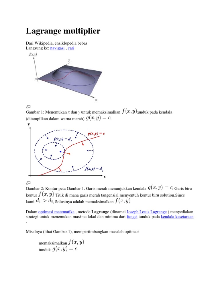Lagrange Multiplier Farah | PDF | Metode & Bahan Ajar