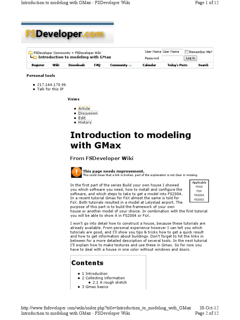 Introduction To Modeling With GMax | PDF | Vertex (Geometry) | Computing
