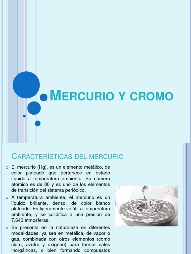 Mercurio y Cromo | Mercurio (Elemento) | Cromo