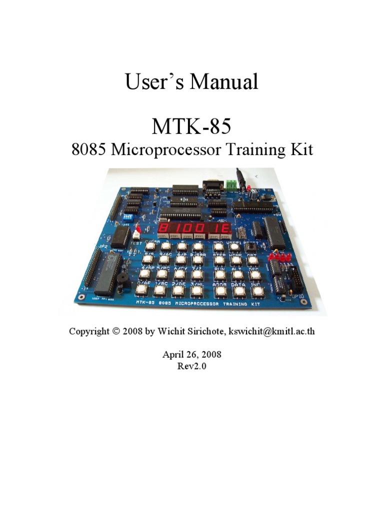 8085 Microprocessor Kit Description | PDF | Computer Terminal ...