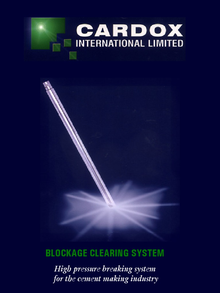Cardox-Blockage Removal System | PDF | Carbon Dioxide | Gases