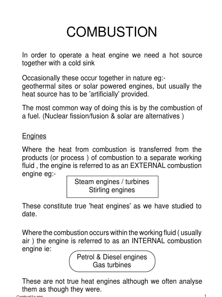 Combustion Process | PDF