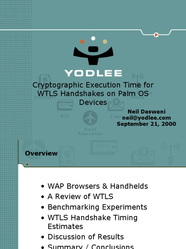 Cryptographic Execution Time For WTLS Handshakes On Palm OS Devices ...