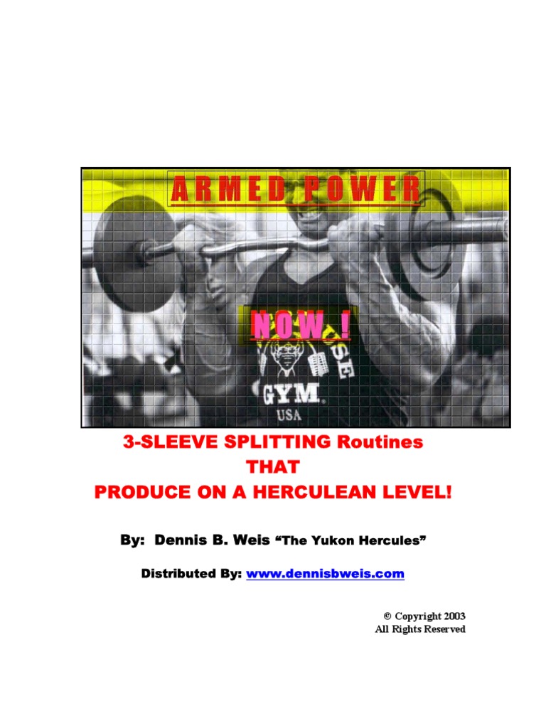Dennis B. Weis - 3 Sleeve Splitting Routines | PDF | Elbow | Arm