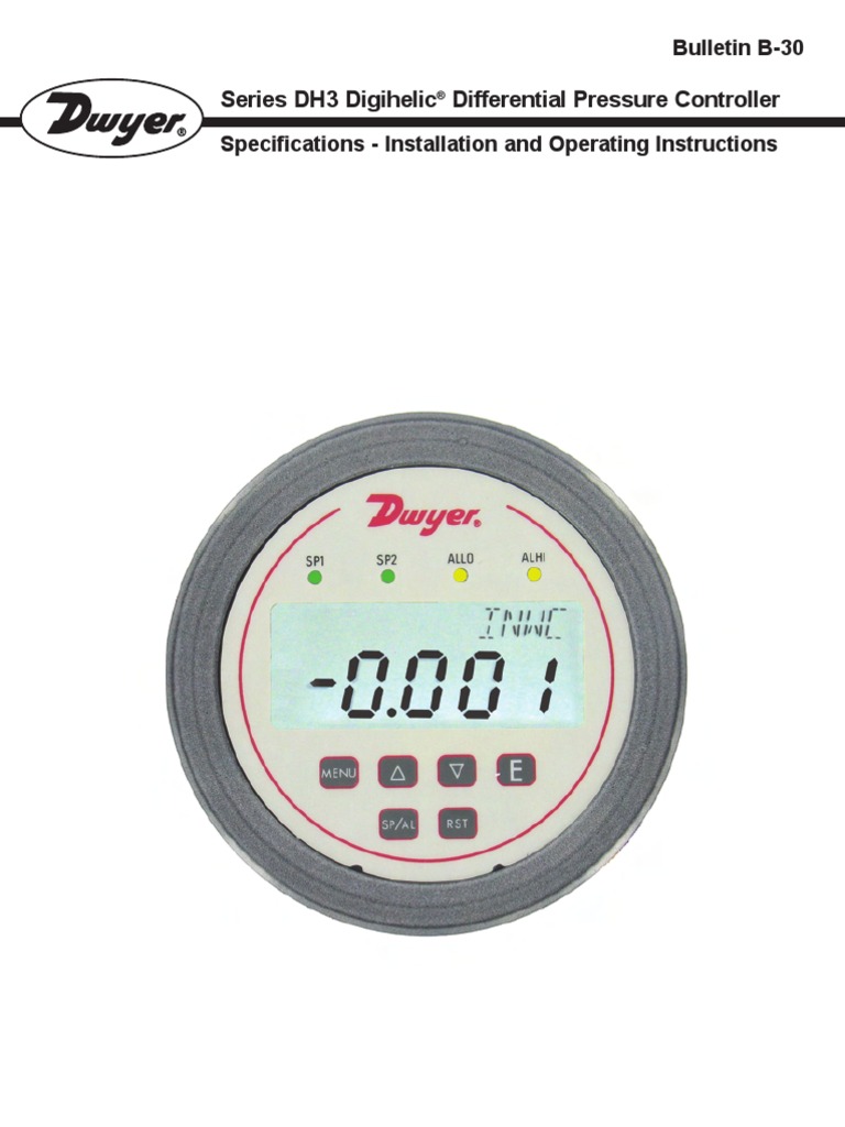 Dwyer - Controlador Transmisor de Presion Serie DH3 DH3, IOM | PDF ...