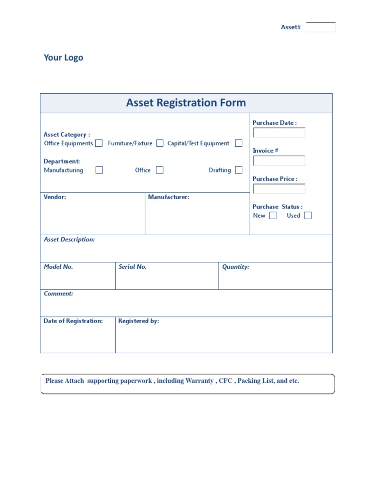 Asset Registration Form | PDF