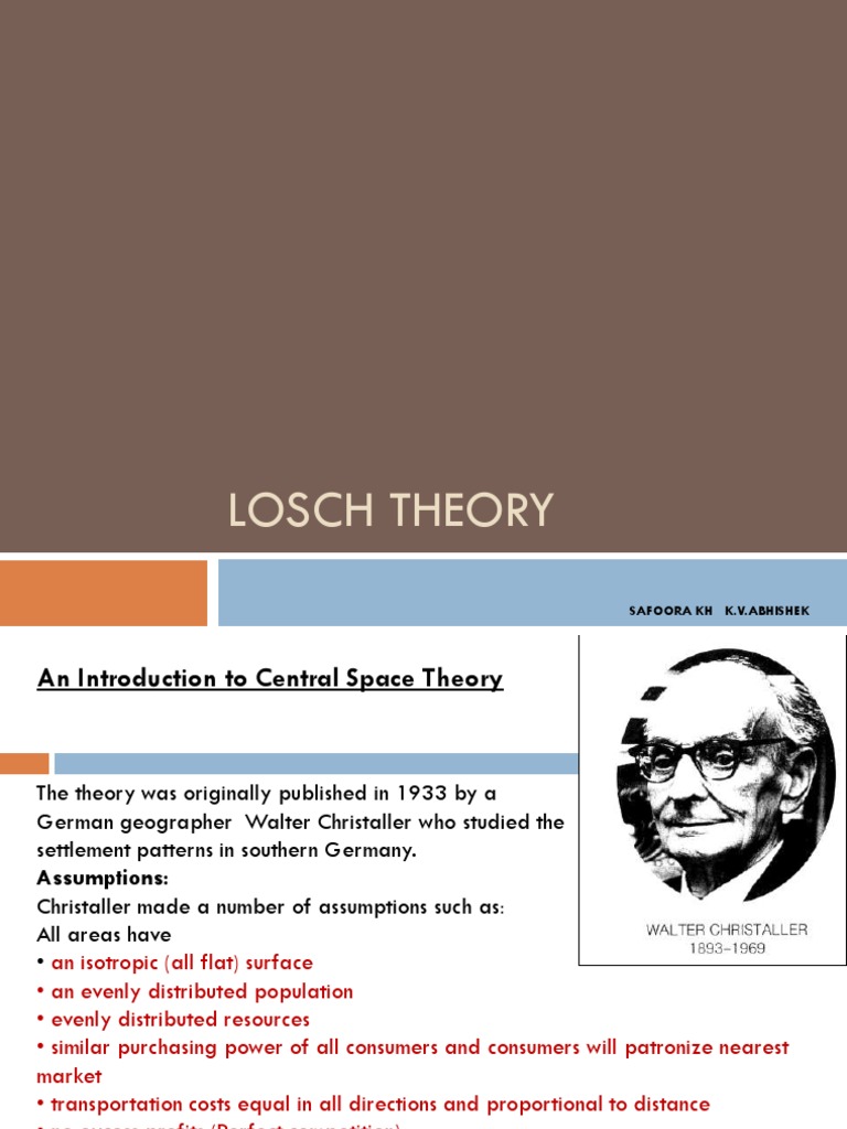 Losch Theory | PDF | Economics | Microeconomics