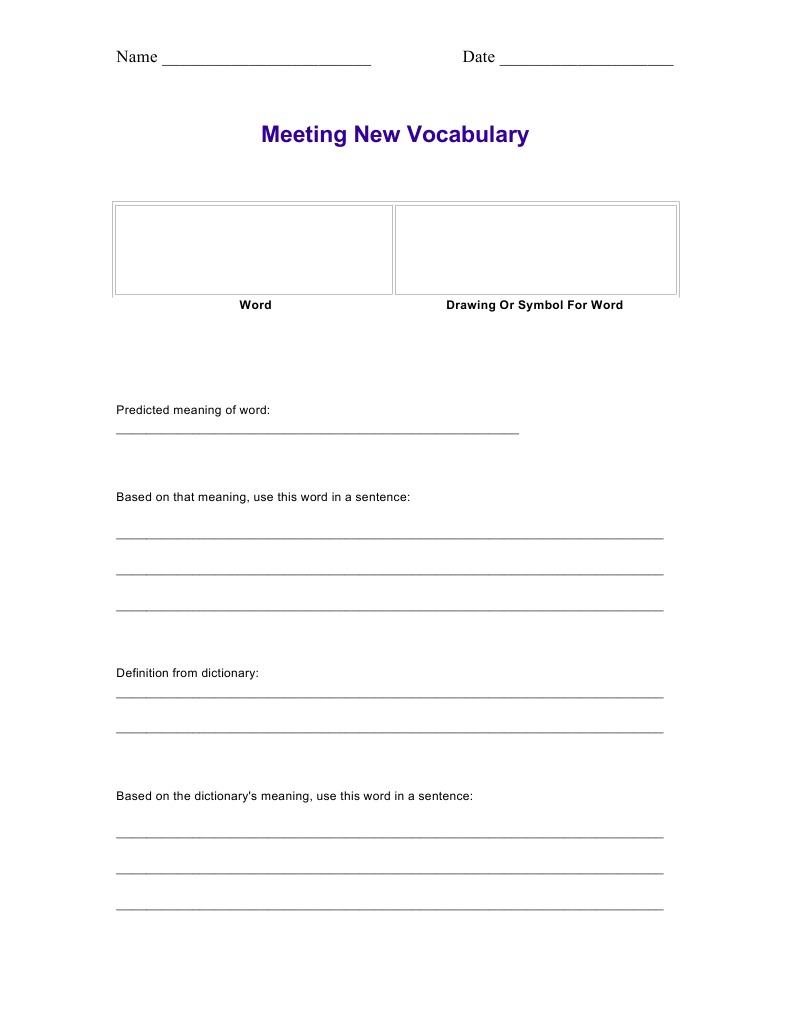 Meeting New Vocabulary Worksheet | PDF | Career & Growth | Finance ...