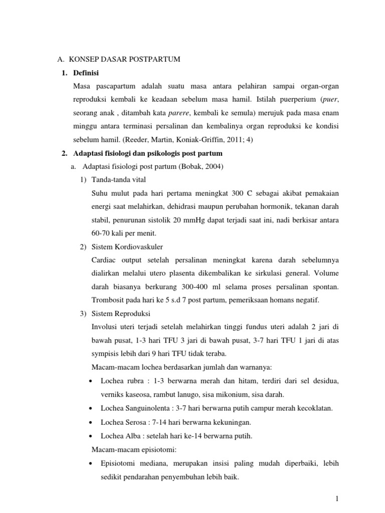 LP Postpartum Normal | PDF