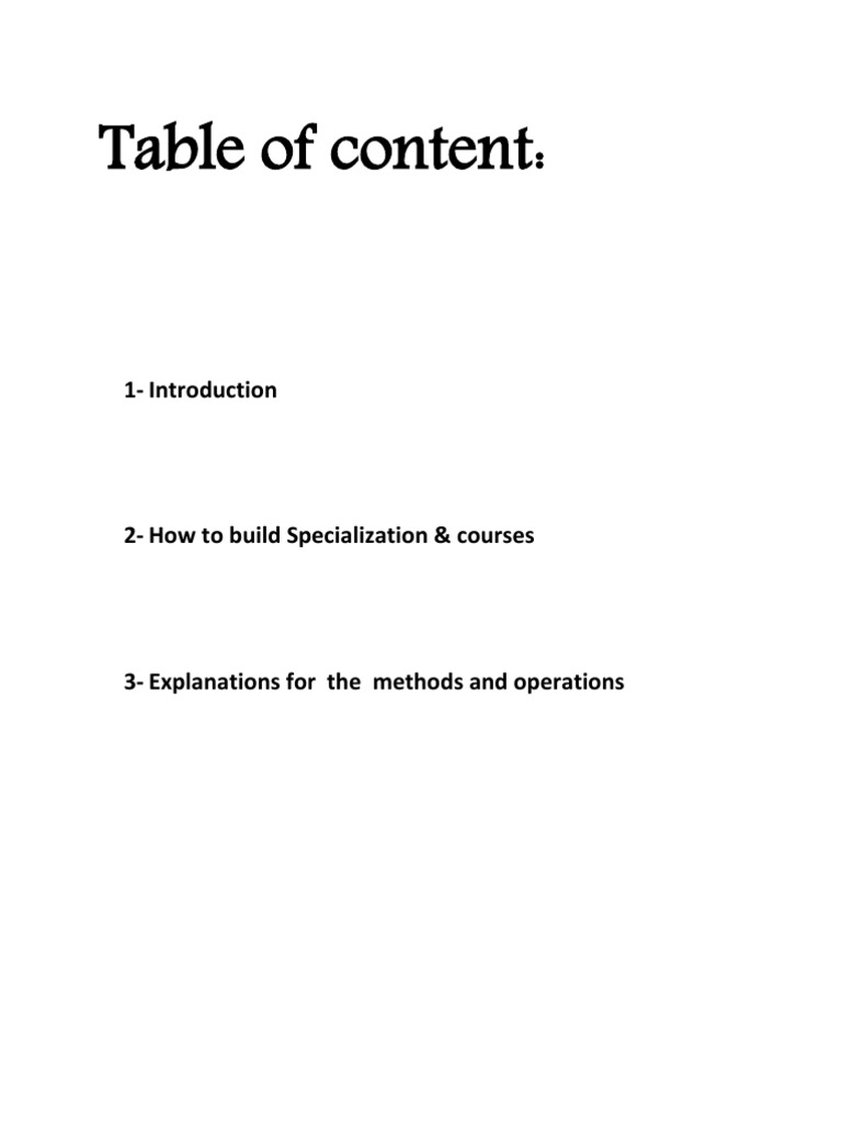 Table of Content | PDF | Constructor (Object Oriented Programming ...
