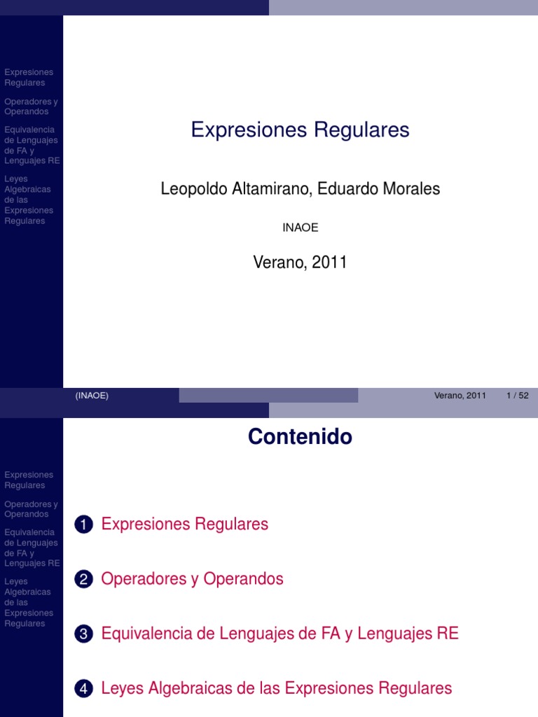 Exp Regulares | PDF | Expresión regular | Metalogica