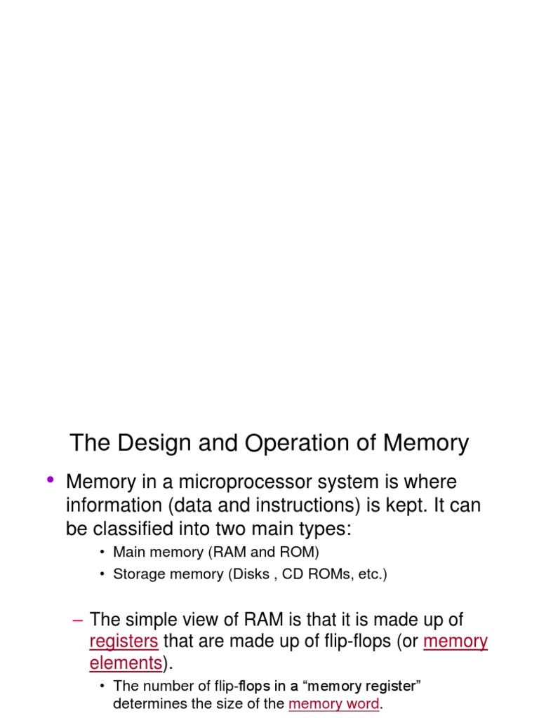 Memory Interfacing | Download Free PDF | Random Access Memory | Read Only Memory