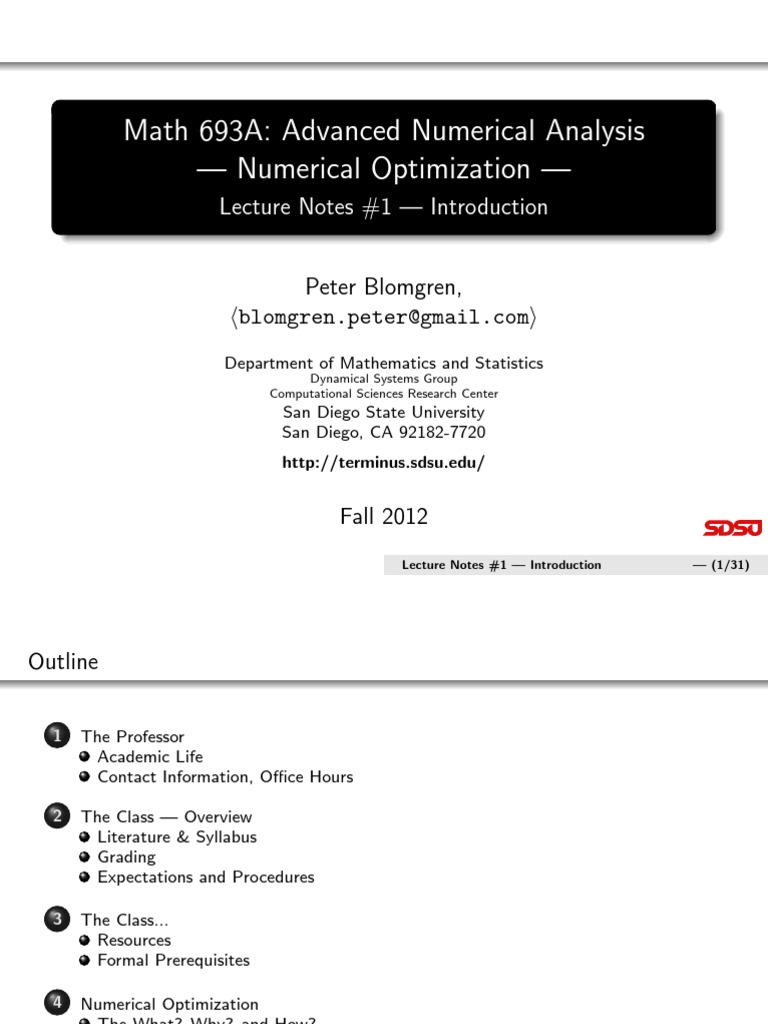 Lecture Static | Download Free PDF | Mathematical Optimization | Numerical Analysis