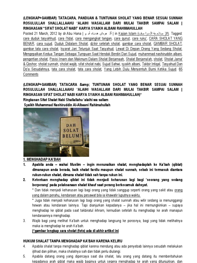 Panduan Sholat Lengkap | PDF
