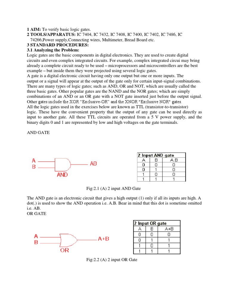Basic Gate | PDF | Logic Gate | Electronic Circuits