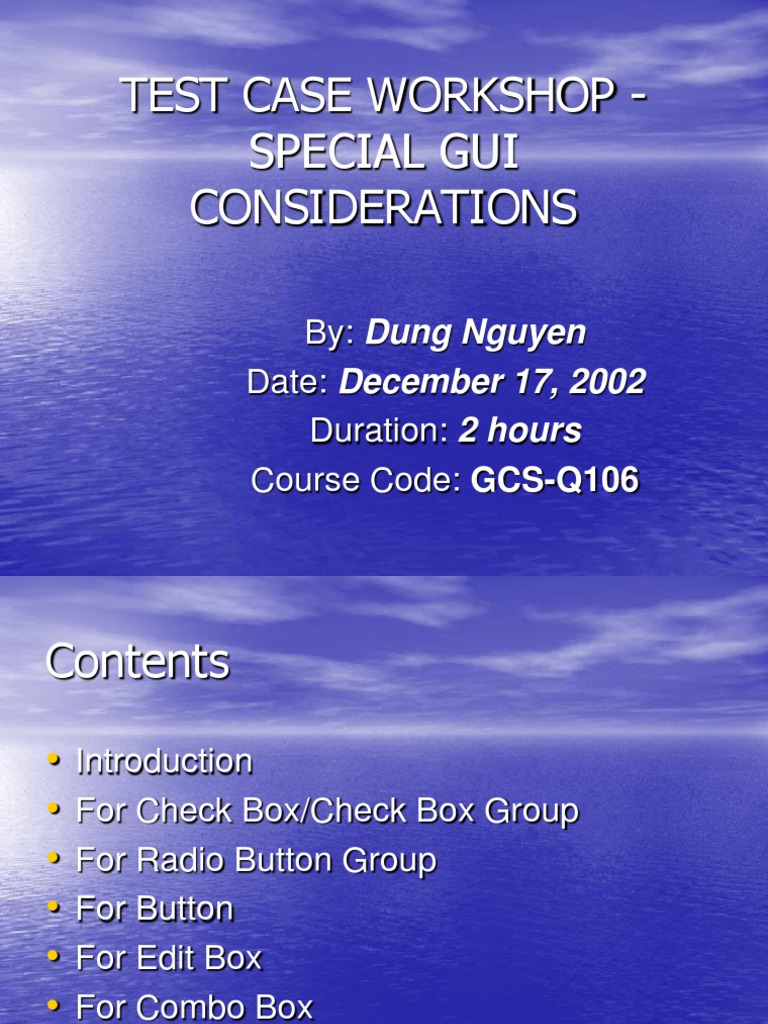 Special GUI Considerations | PDF | Computer Engineering | Software
