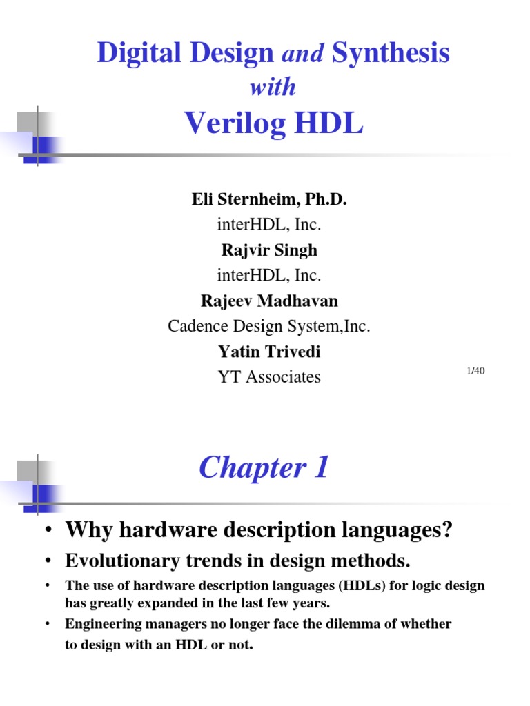 Verilog HDL | PDF | Hardware Description Language | Cpu Cache