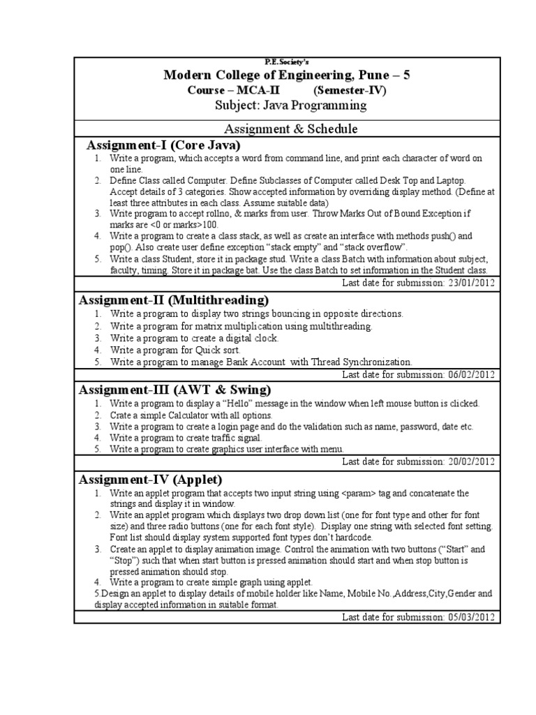 Lab Assignmentsengg12 Pdf Java Programming Language Command Line Interface 6757