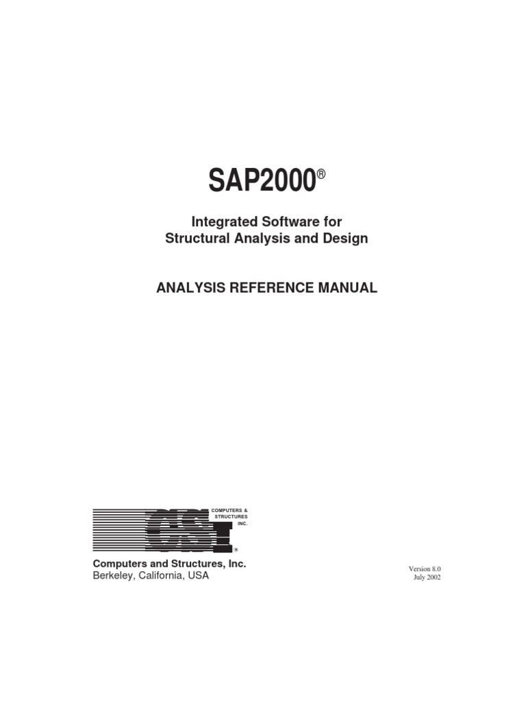 SAP 2000 Reference Guide | PDF | Cartesian Coordinate System ...