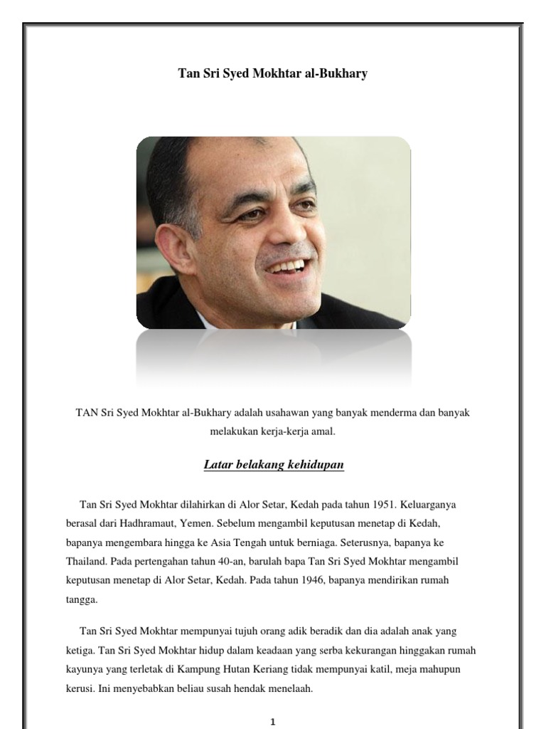 TAN Sri Syed Mokhtar Al | PDF