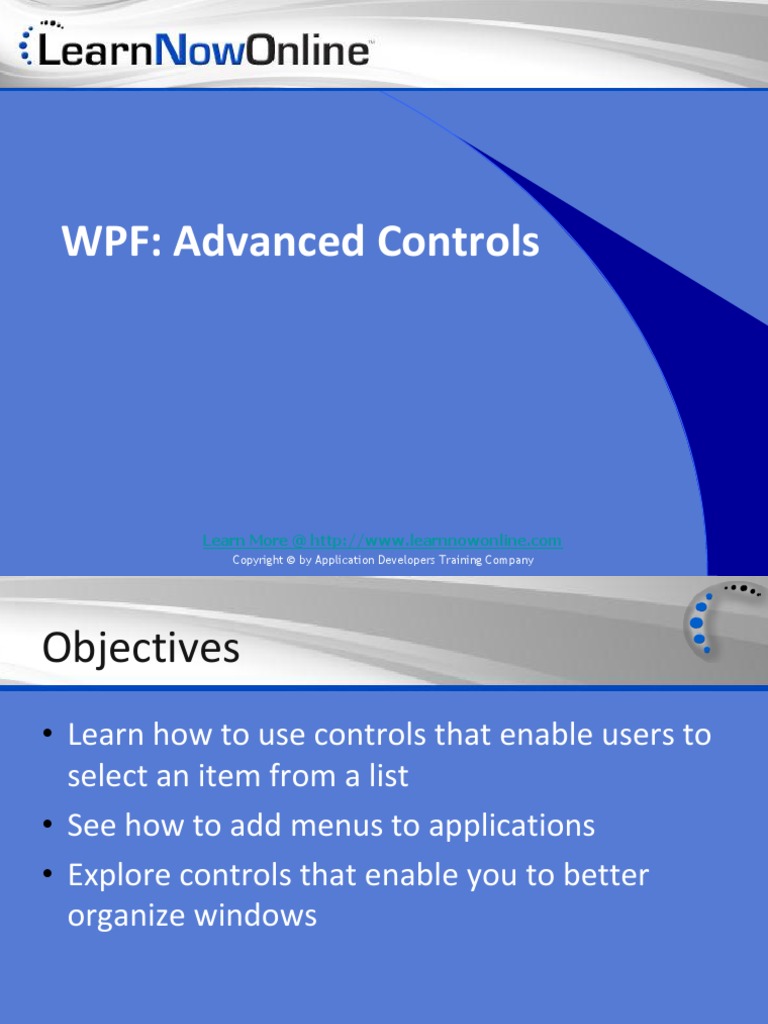 WPF Advanced Controls | Download Free PDF | Windows Presentation ...