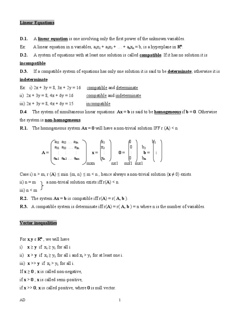 Input Output Linear Models Pdf Inputoutput Model Matrix 0660