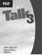 Lets Talk 3 | PDF | Language Arts & Discipline | Foreign Language Studies