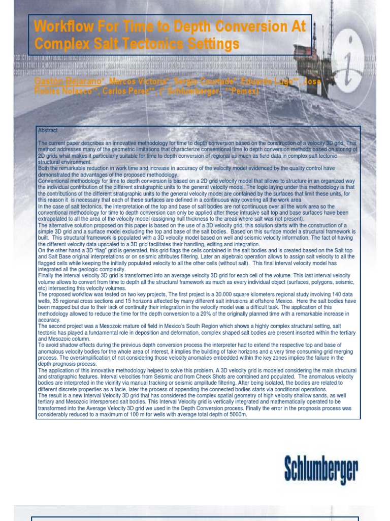 Time Depth Convertion | PDF | Integral | Reflection Seismology