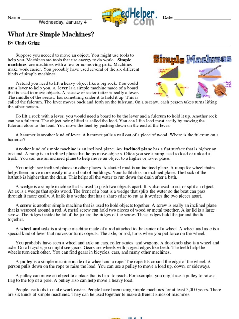 Simple Machines | PDF | Machines | Lever