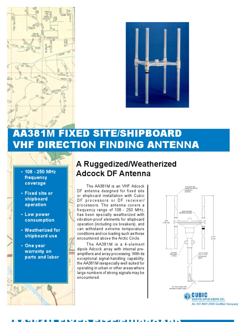 Cubic AA381M DF Antenna | Antenna (Radio) | Radio Technology