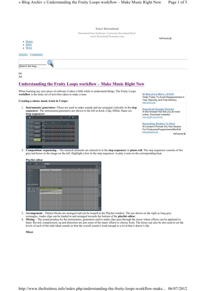 FL - Basic Workflow | PDF | Audio Electronics | Sound Technology