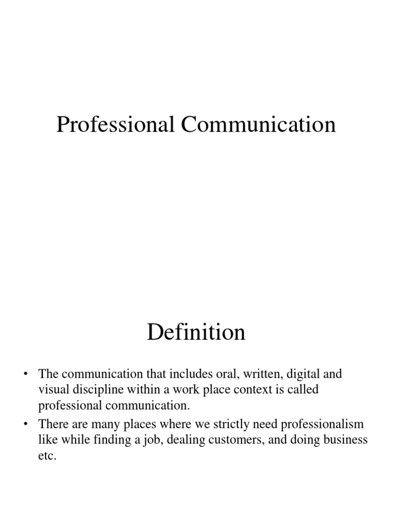 Professional Communication | PDF | Telecommunication | Videotelephony