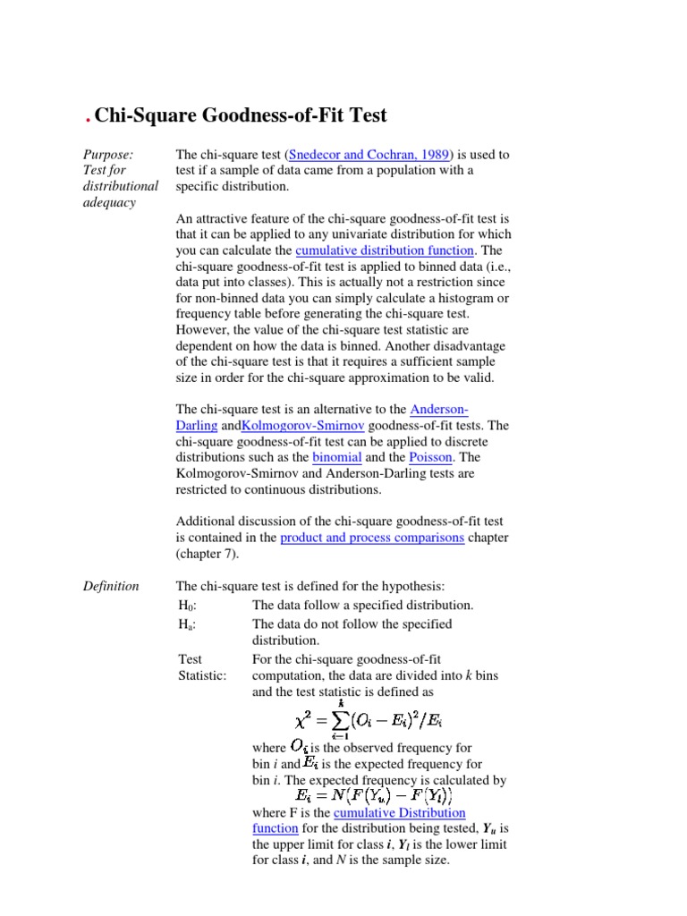 Chi Square Test | PDF | Chi Squared Distribution | Chi Squared Test