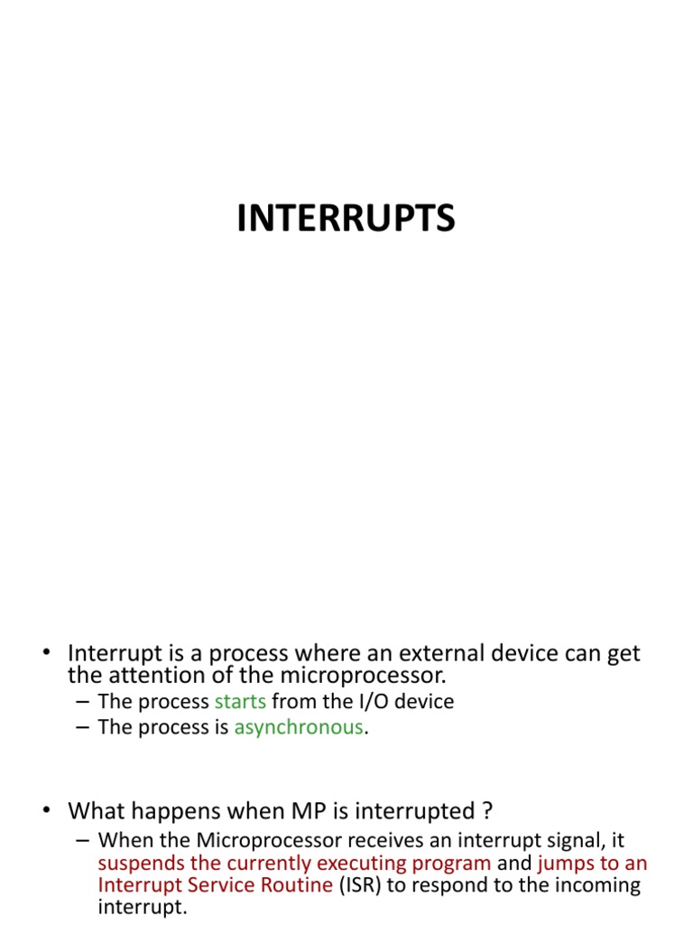 2 Interrupts | PDF | Instruction Set | Computer Architecture 2 Interrupts | PDF | Instruction Set | Computer Architecture
