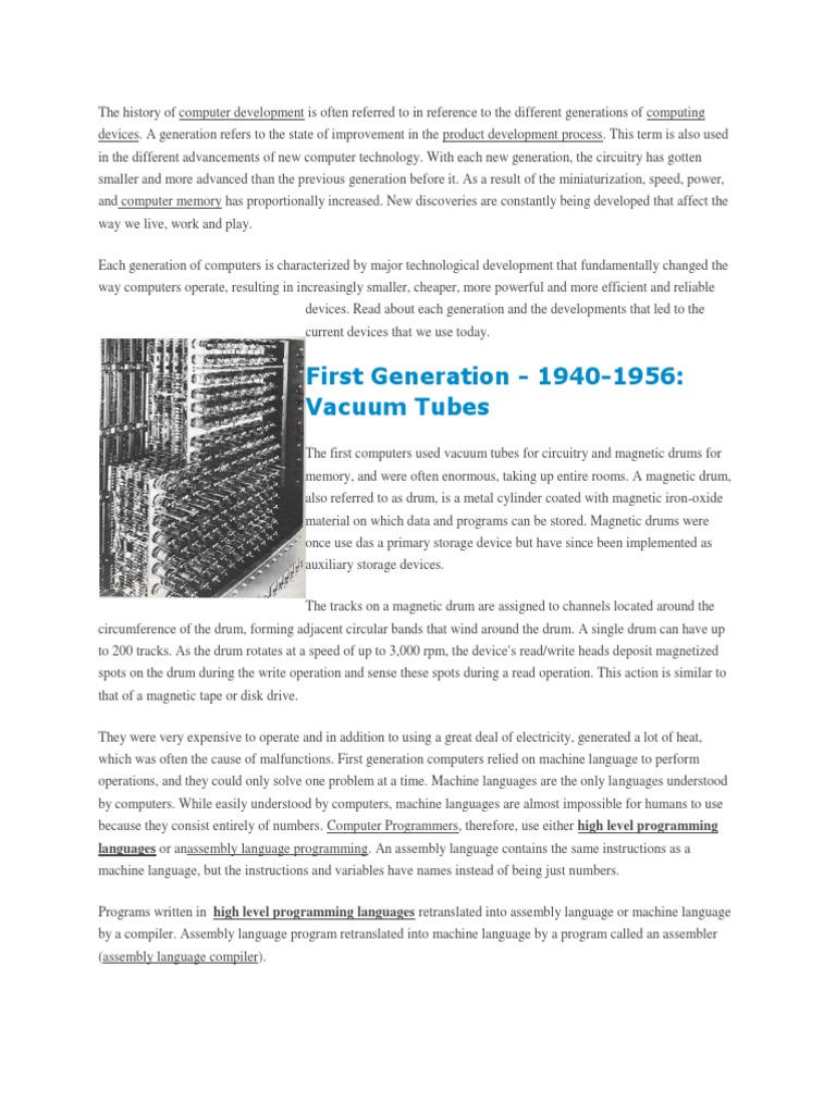 The History of Computer | PDF | Central Processing Unit | Quantum Computing