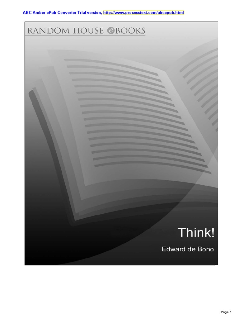 Edward de Bono - Think | PDF | Idea | Creativity