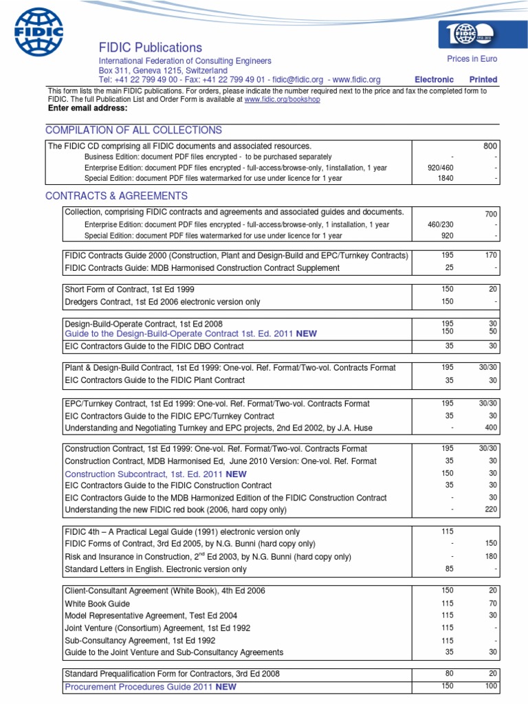 FIDIC Publications | PDF | Portable Document Format | Risk Management