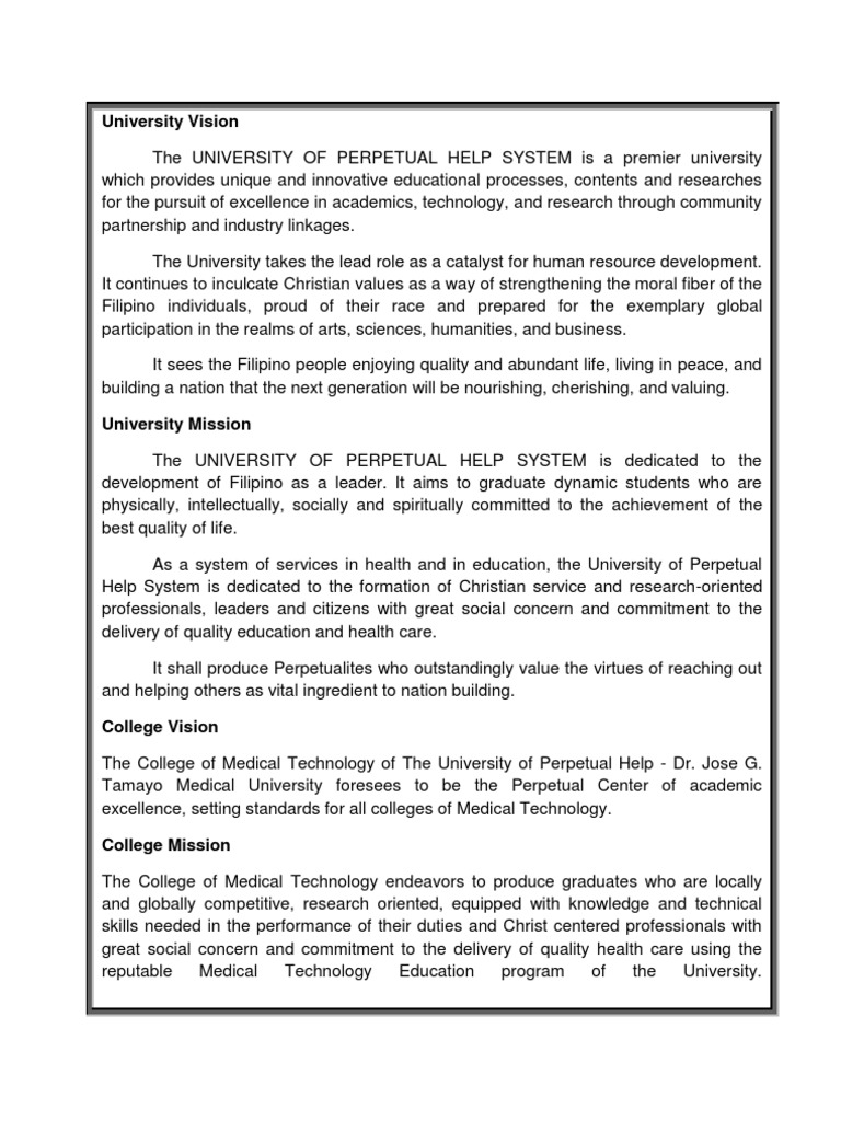 UPHS - Mission+Vision | PDF | Cognition | Psychological Concepts