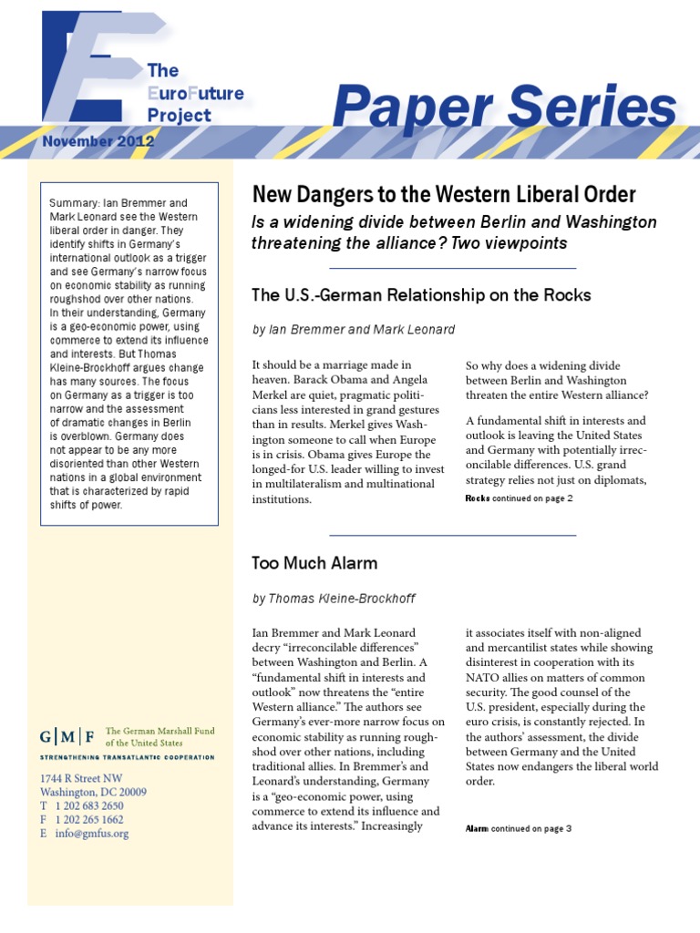 New Dangers To The Western Liberal Order | PDF | Germany | World Politics