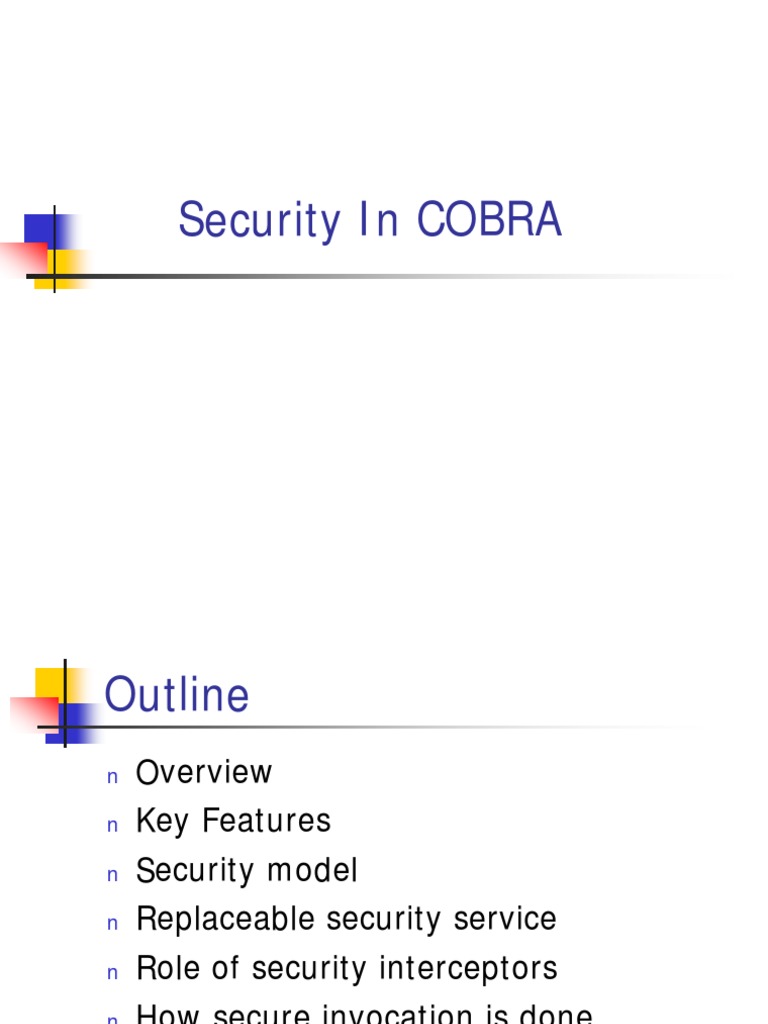 Security in COBRA | PDF | Common Object Request Broker Architecture ...