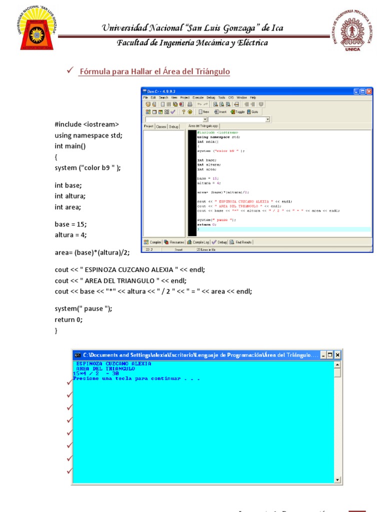 C++: Fórmulas para Física y Programación | PDF | Métodos y materiales ...
