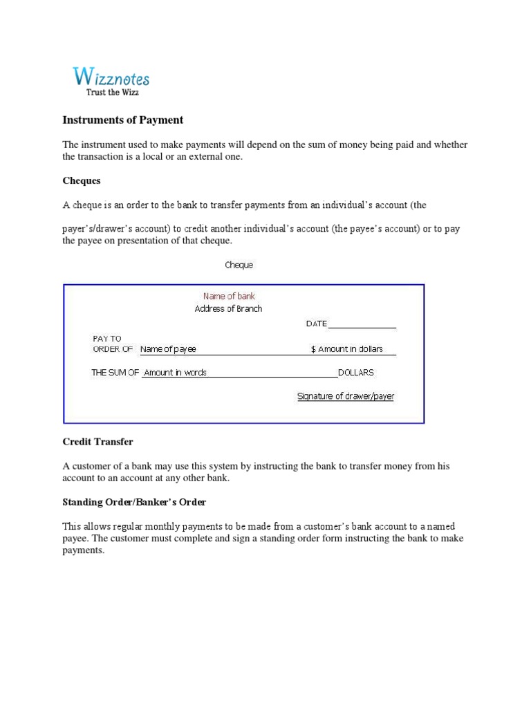 Instruments of Payment | PDF | Stored Value Card | Debit Card