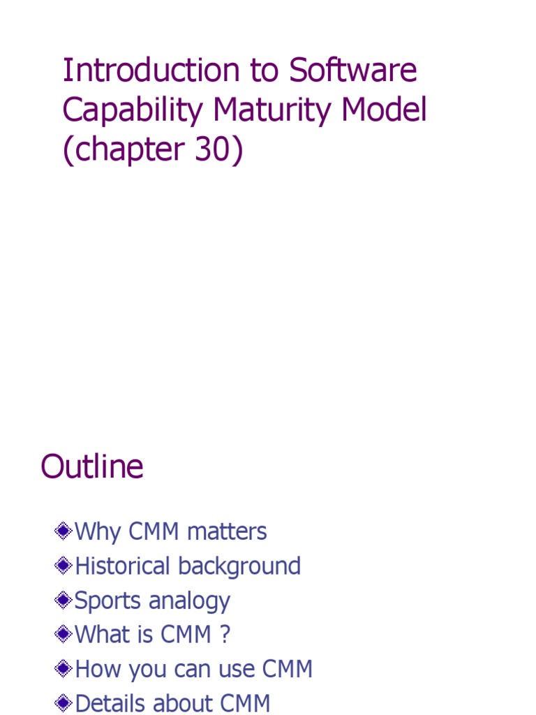 Introduction To Software Capability Maturity Model (Chapter 30) | PDF ...