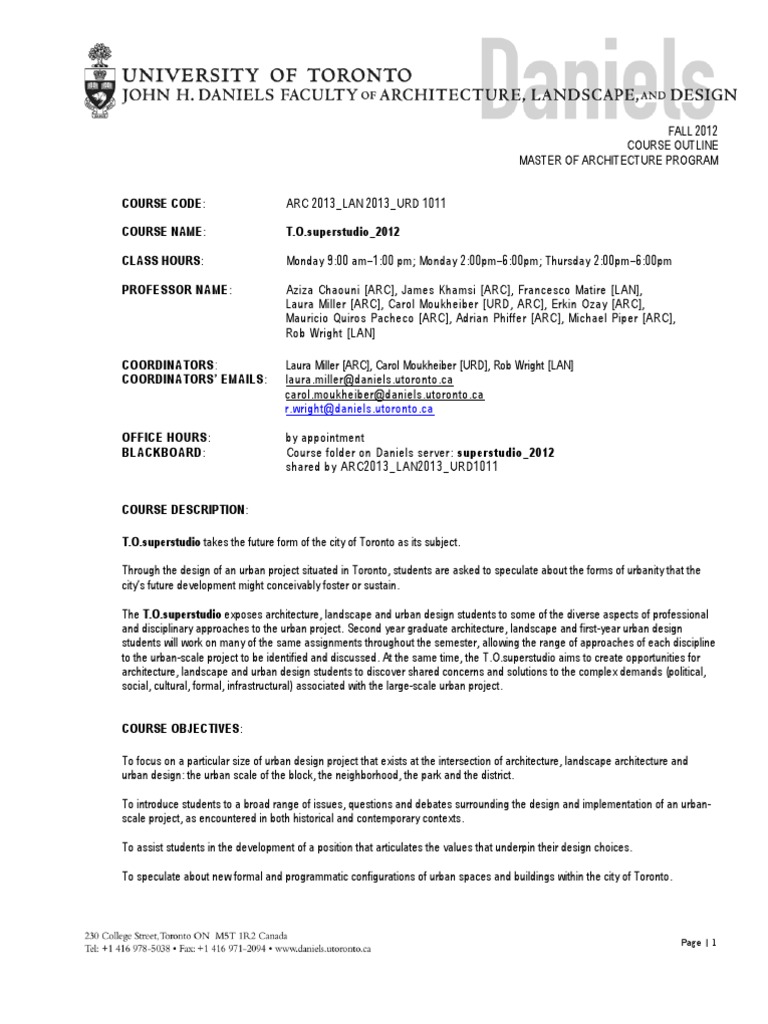 FINAL Superstudio Course Outline.1 | PDF | Plagiarism | Cognition