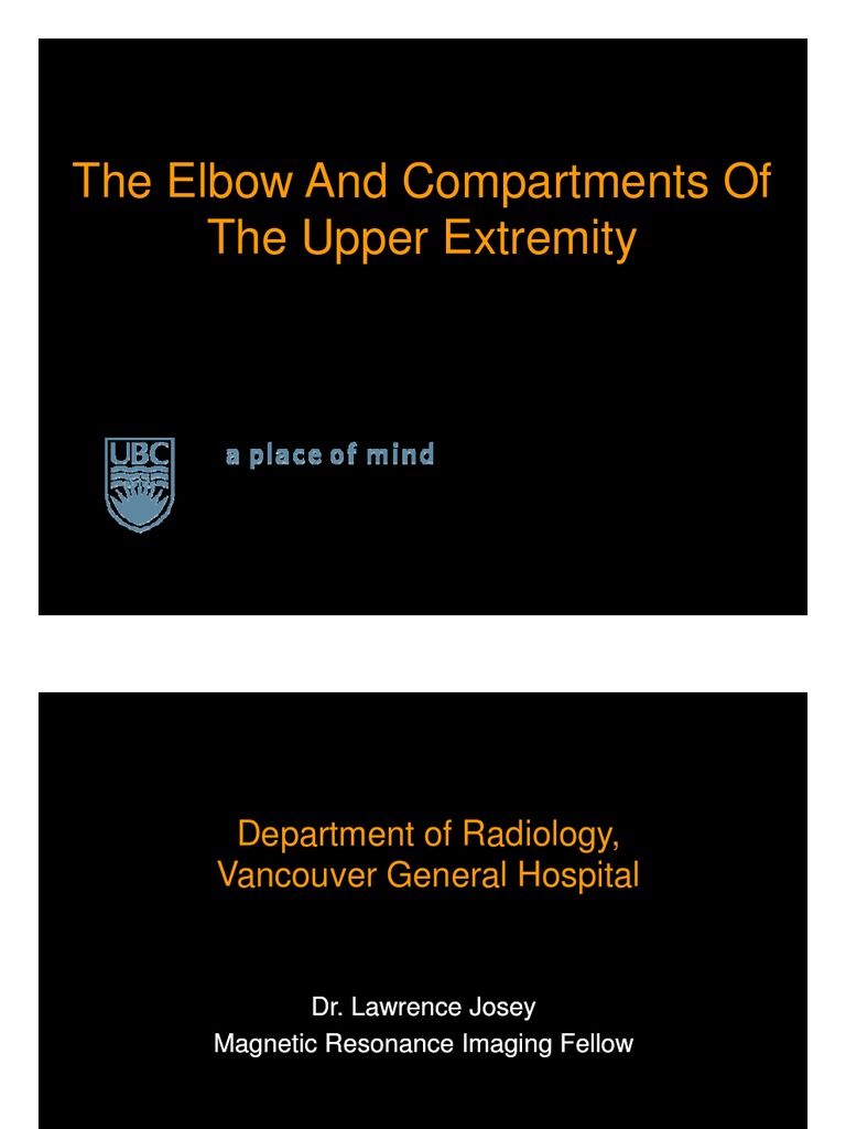 Lecture 4 - Elbow Slides | PDF | Elbow | Anatomical Terms Of Location
